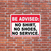 No Shirt, No Shoes, No Service Metal Sign | Choose Your Our Material ...
