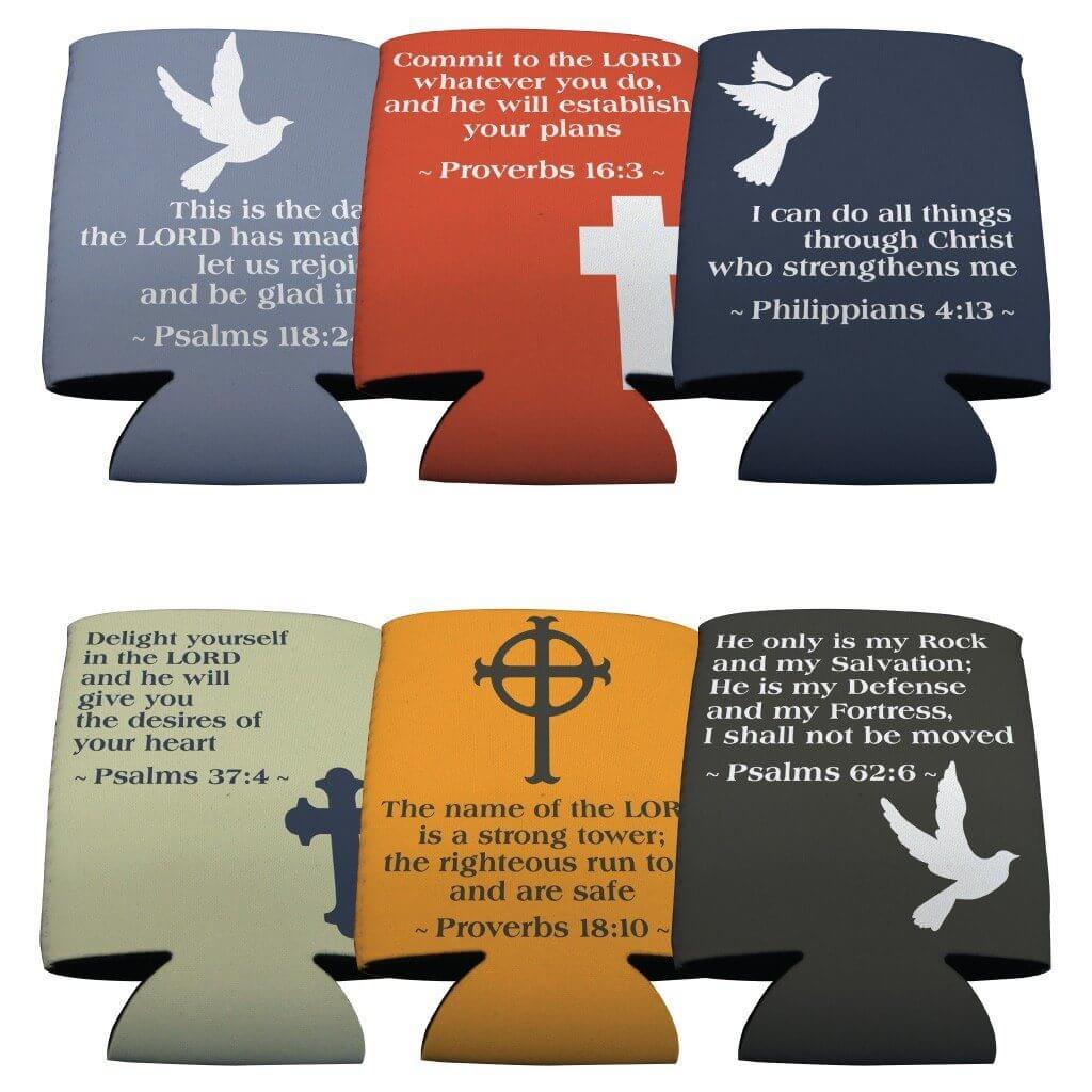 Bible Verse Can Cooler Set | Set of 6 | VictoryStore – VictoryStore.com