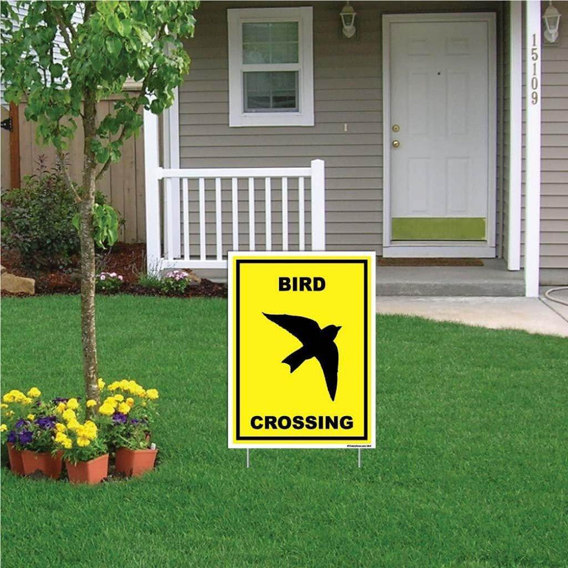 Bird Crossing Aluminum Sign/Sticker | VictoryStore – VictoryStore.com