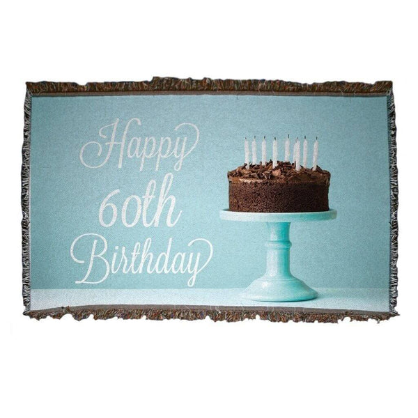 Custom 60th Birthday Woven Blanket | VictoryStore – VictoryStore.com