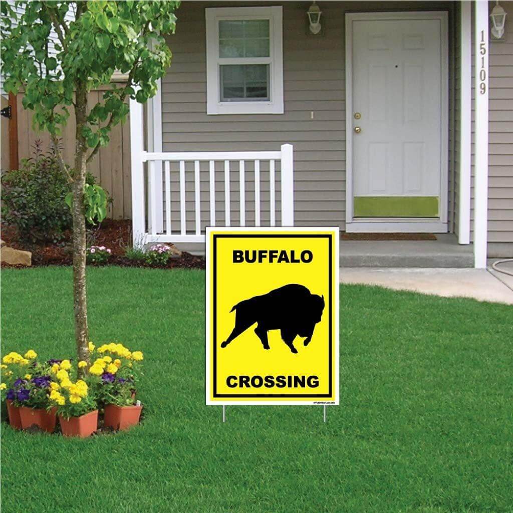 Buffalo Crossing Aluminum Sign or Sticker | VictoryStore – VictoryStore.com
