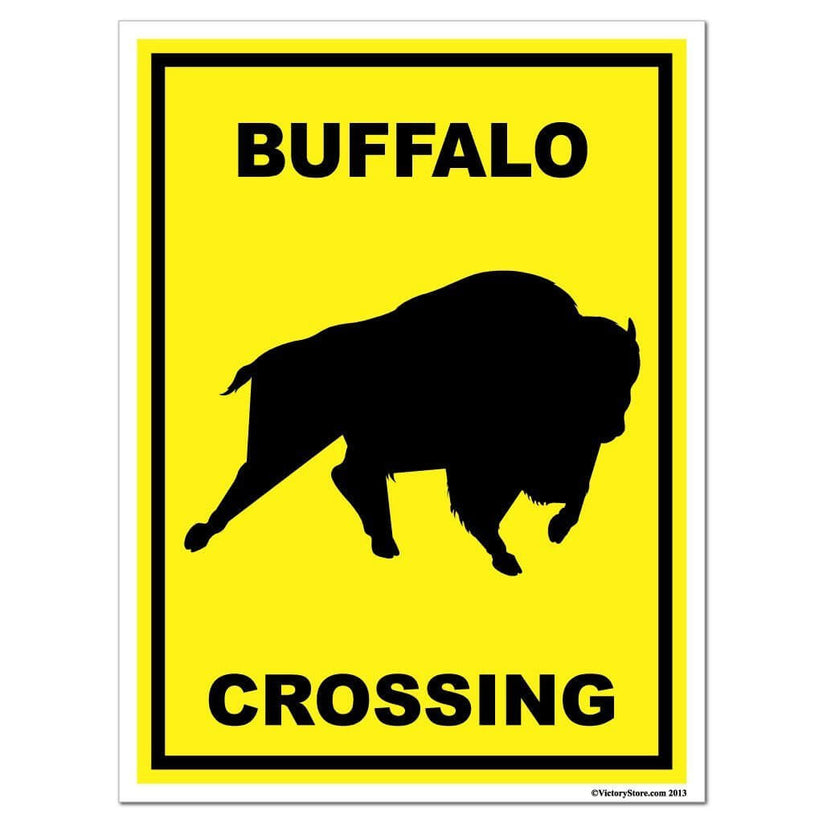 Buffalo Crossing Aluminum Sign or Sticker | VictoryStore – VictoryStore.com
