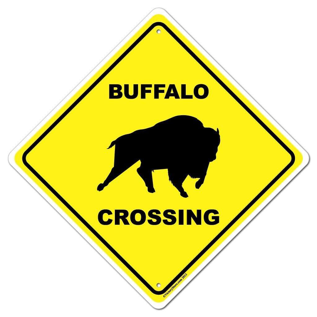 Buffalo Crossing Aluminum Sign or Sticker | VictoryStore – VictoryStore.com