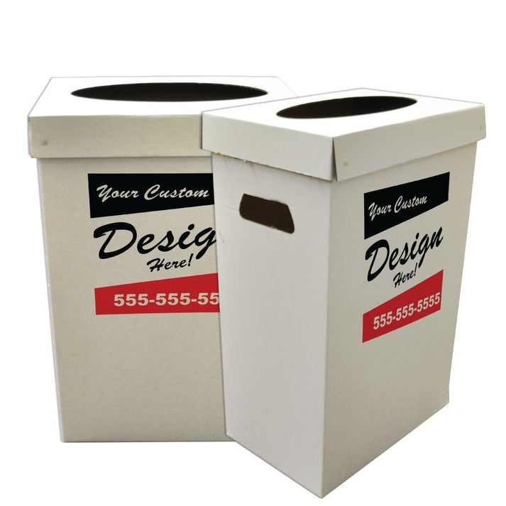 22.3 Gallons - Custom Disposable Cardboard Trash Can - Donation Bin ...
