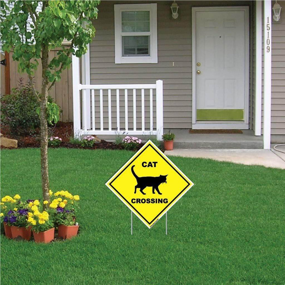 Cat Crossing Sign or Sticker | VictoryStore – VictoryStore.com