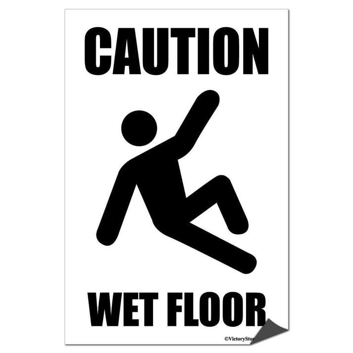 Caution Wet Floor Sign or Sticker | VictoryStore – VictoryStore.com