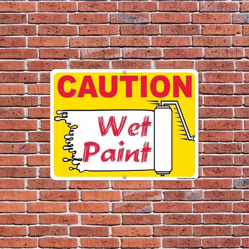 Caution Wet Paint Sign or Sticker | VictoryStore – VictoryStore.com