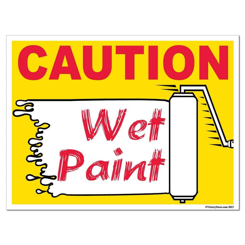 Caution Wet Paint Sign or Sticker | VictoryStore – VictoryStore.com