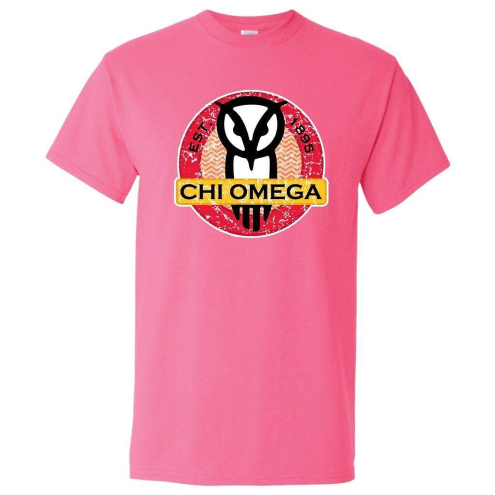 Chi Omega Circle Design T-Shirt | VictoryStore – VictoryStore.com
