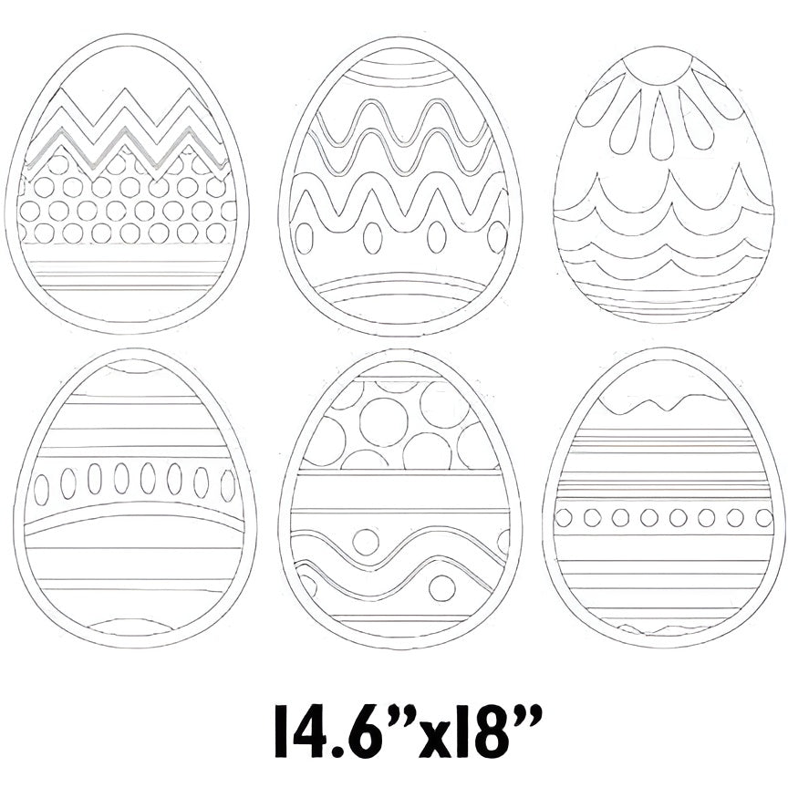Family-Friendly Set of 6 Color-by-Number Easter Egg Yard Cards ...