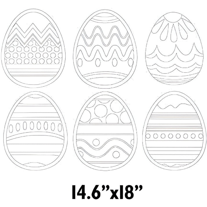 Family-Friendly Set of 6 Color-by-Number Easter Egg Yard Cards ...