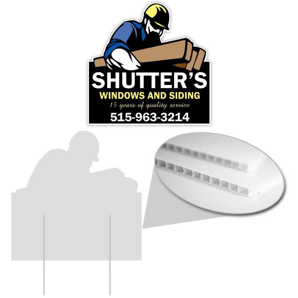 Construction Worker Shaped Yard Sign | VictoryStore – VictoryStore.com