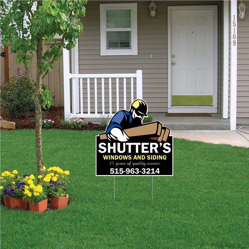 Construction Worker Shaped Yard Sign | VictoryStore – VictoryStore.com