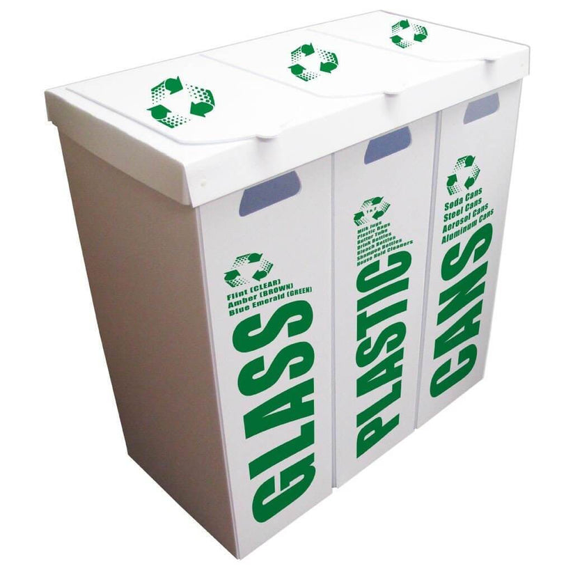 36.5 Gallon 3-in-1 Recycle Bin Set – Collapsible, Reusable for Events ...