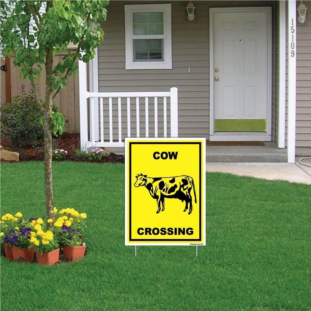 Cow Crossing Sign or Sticker | VictoryStore – VictoryStore.com