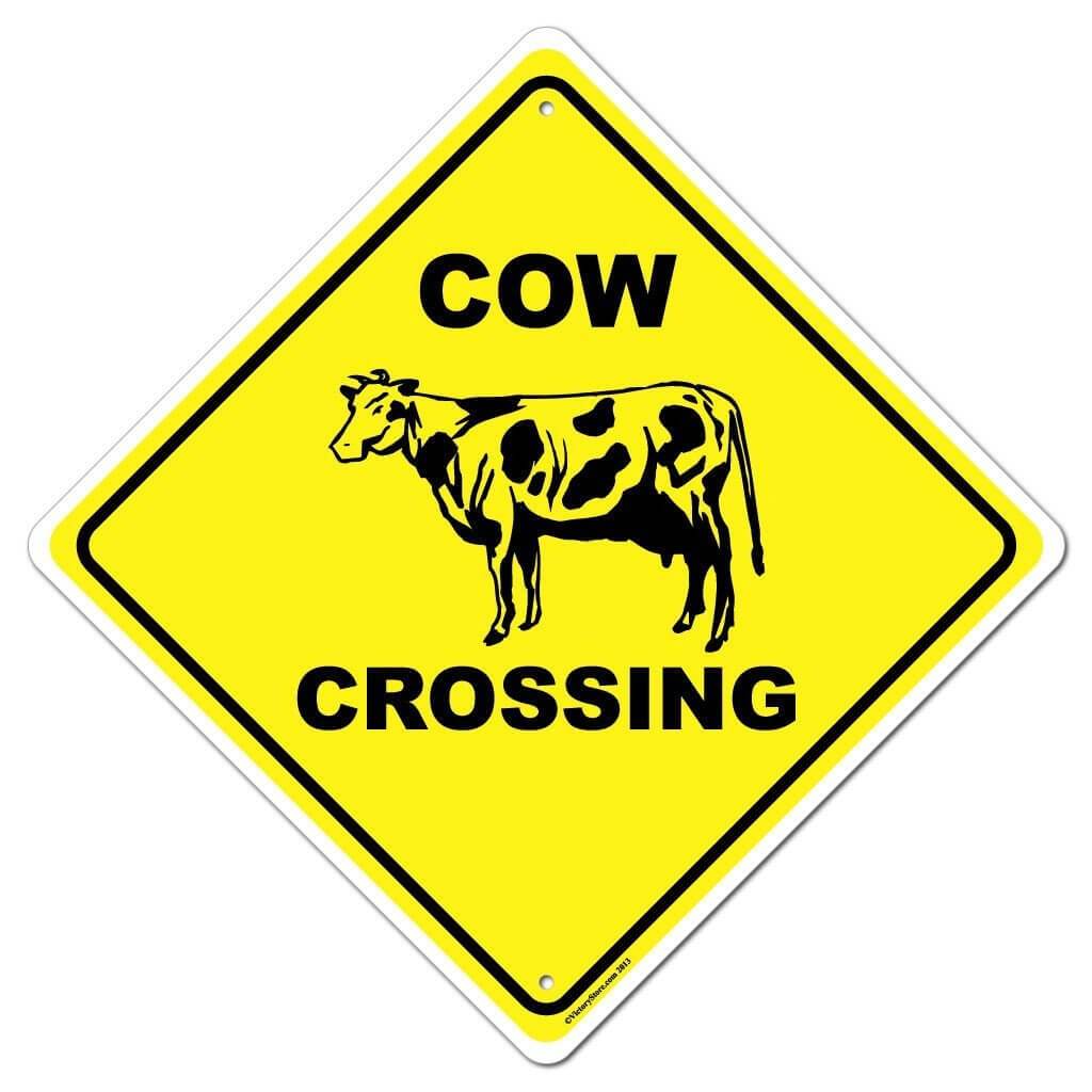 Cow Crossing Sign or Sticker | VictoryStore – VictoryStore.com