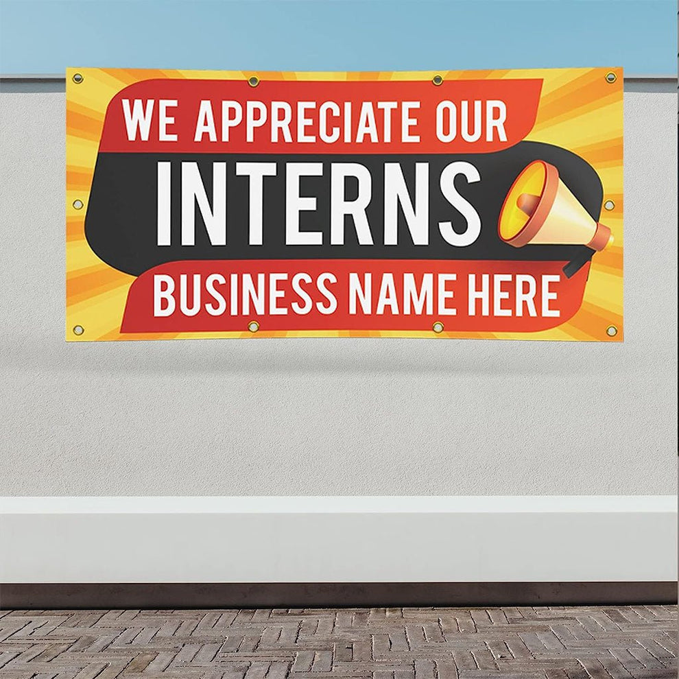 Custom Intern Appreciation - Vinyl Banner – VictoryStore.com