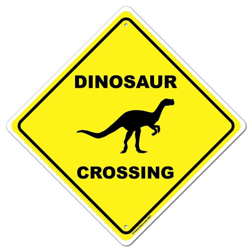 Dinosaur Crossing Sign or Sticker | VictoryStore – VictoryStore.com