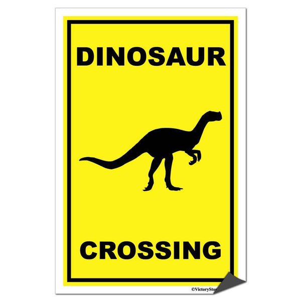 Dinosaur Crossing Sign or Sticker | VictoryStore – VictoryStore.com