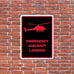 Emergency Aircraft Landing Sign or Sticker | VictoryStore ...