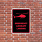 Emergency Aircraft Landing Sign or Sticker | VictoryStore ...