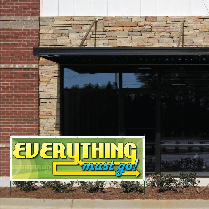 Everything Must Go Vinyl Banner with Grommets | VictoryStore ...