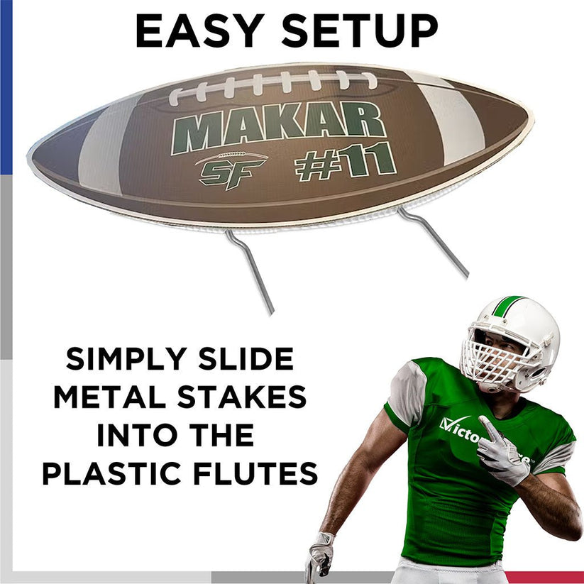 Football Shaped Team & Player Yard Signs – VictoryStore.com