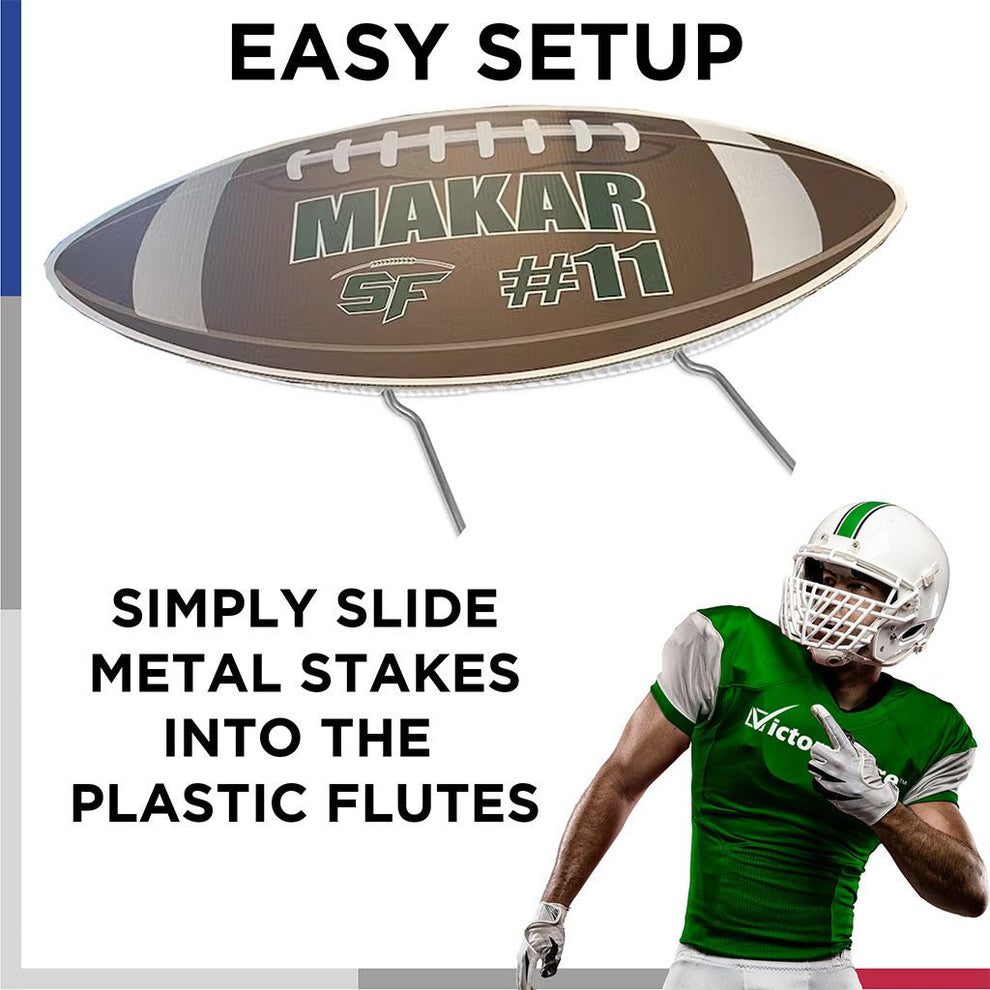 Football Shaped Team & Player Yard Signs – VictoryStore.com