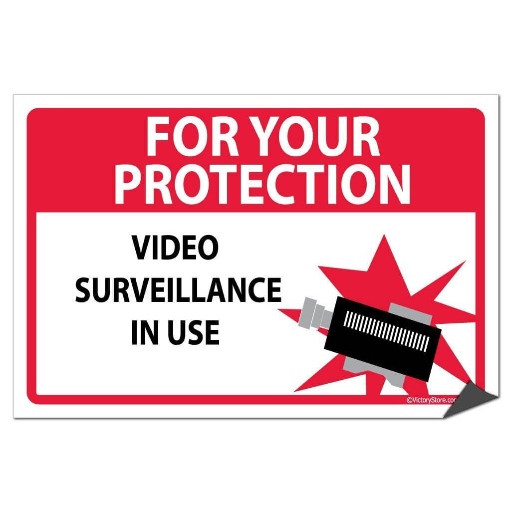 Video Surveillance in Use Sign/Sticker | VictoryStore – VictoryStore.com