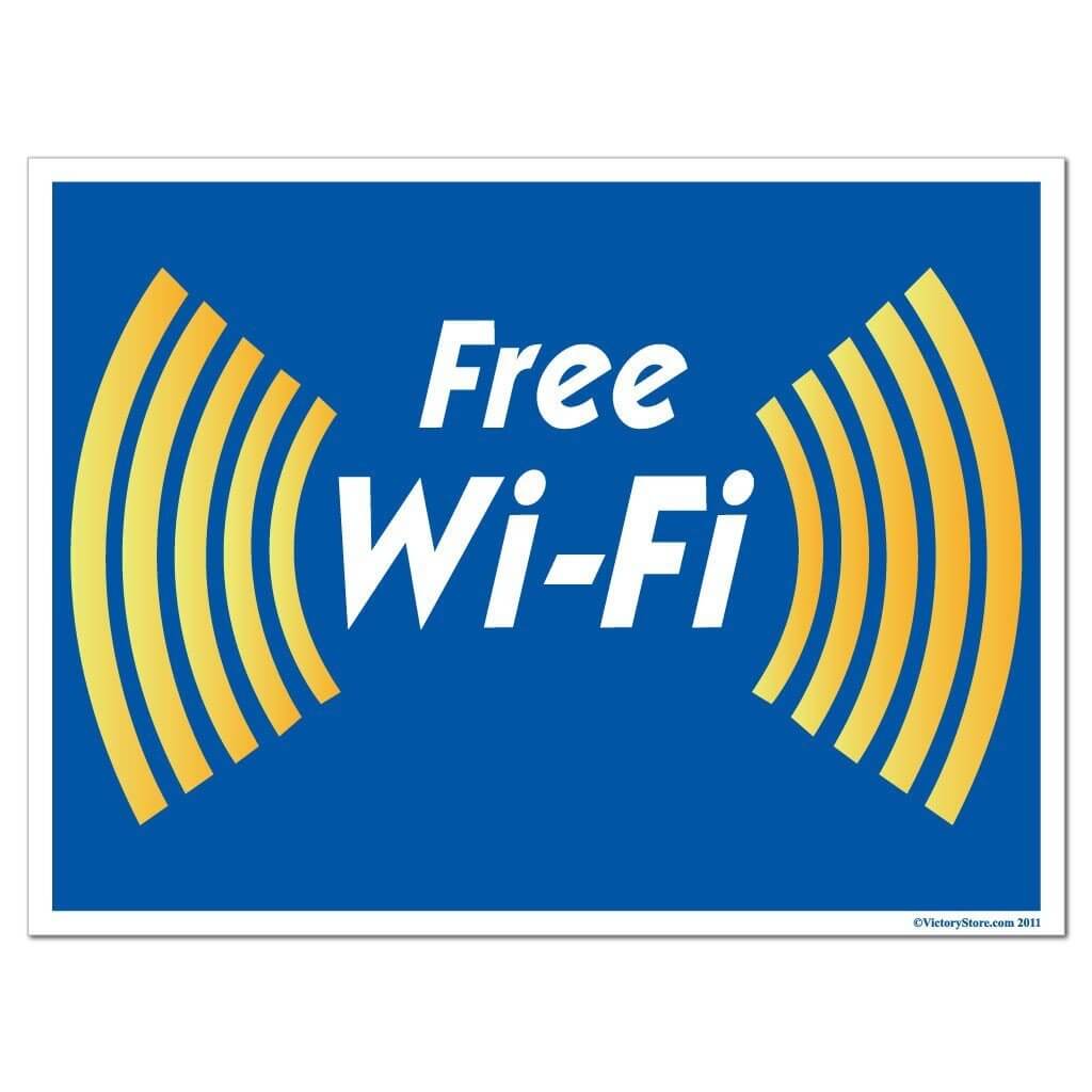 Free Wifi Sign or Sticker | VictoryStore – VictoryStore.com