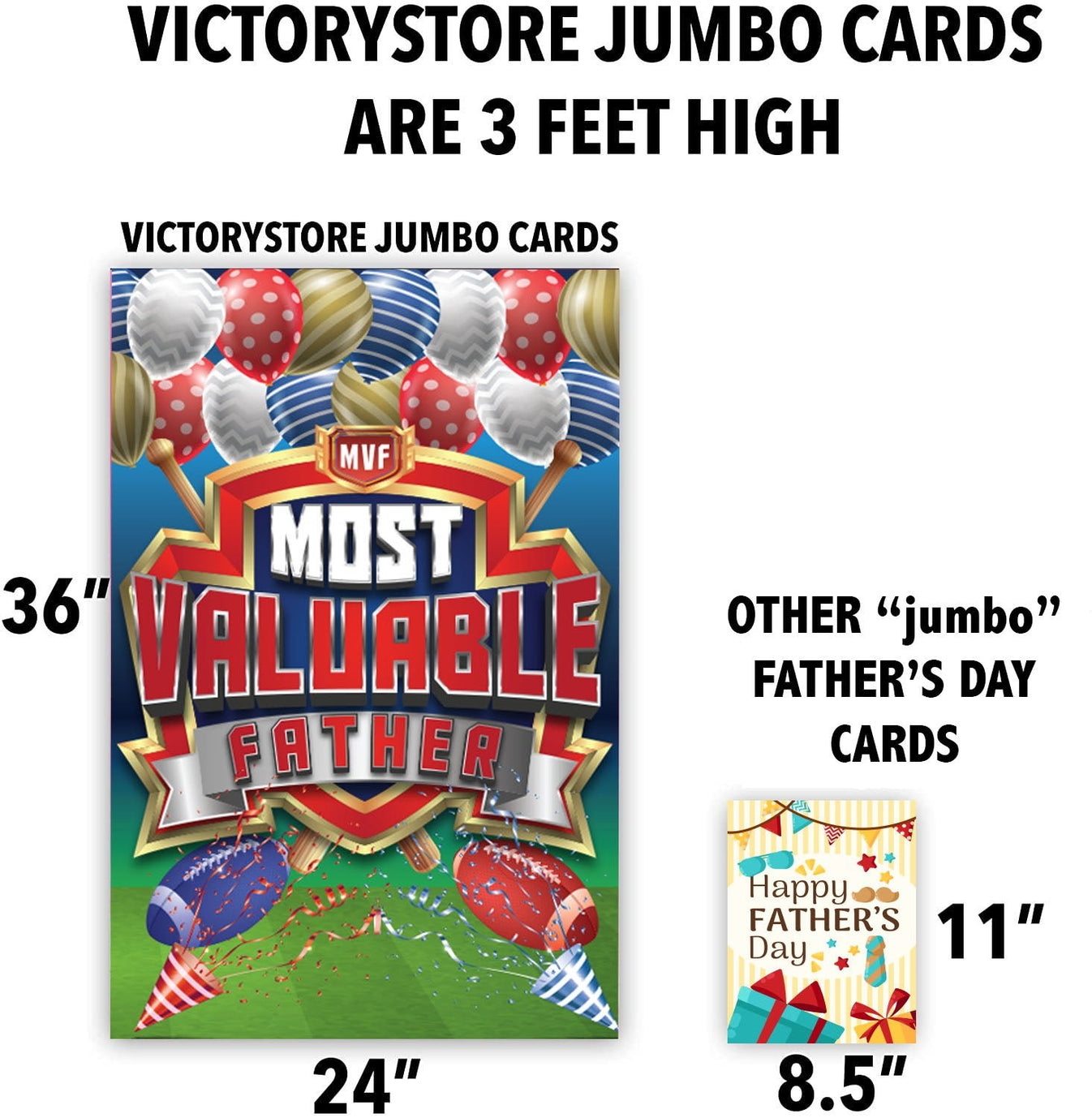 Giant Most Valuable Father Greeting Card | VictoryStore – VictoryStore.com