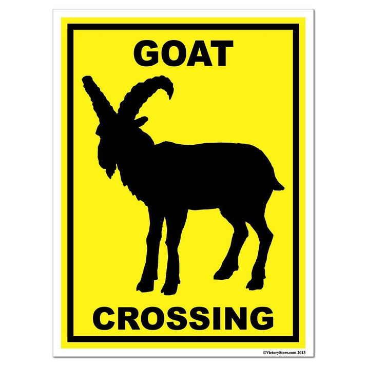 Goat Crossing Aluminum Sign or Sticker | VictoryStore – VictoryStore.com