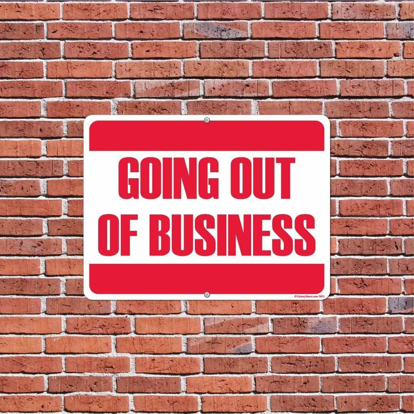 Going out of Business Sign or Sticker | VictoryStore – VictoryStore.com