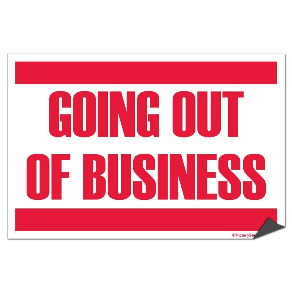 Going out of Business Sign or Sticker | VictoryStore – VictoryStore.com