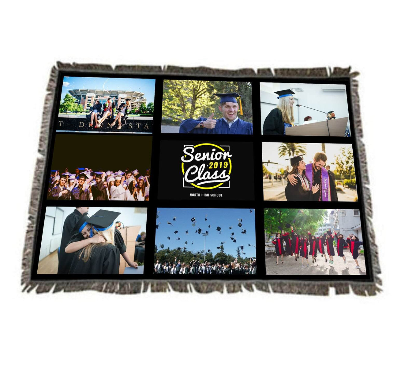Custom Graduation Paneled Throw Blanket | VictoryStore – VictoryStore.com