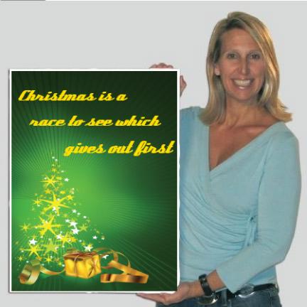 Giant Christmas Card (Green and Gold Tree) | VictoryStore ...