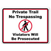 Private Trail No Trespassing Signage | Hiking – VictoryStore.com