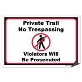 Private Trail No Trespassing Signage | Hiking – VictoryStore.com