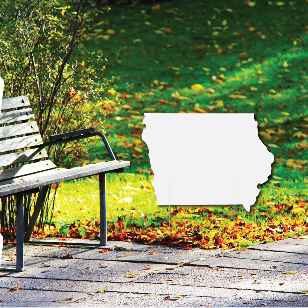 22" Iowa State Shaped Yard Sign | Made in USA Fast Ship – VictoryStore.com