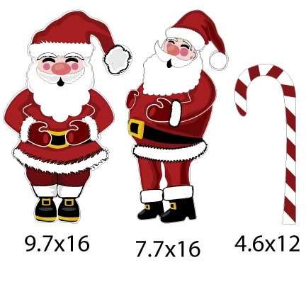 Santa & Candy Cane Christmas Yard Cards | VictoryStore – VictoryStore.com
