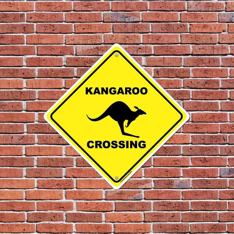 Kangaroo Crossing Sign or Sticker | VictoryStore – VictoryStore.com