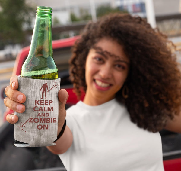Keep Calm and Zombie On Can Cooler Set | VictoryStore – VictoryStore.com