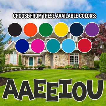 24" Tall KG Yard Letter Vowel Sets | VictoryStore – VictoryStore.com