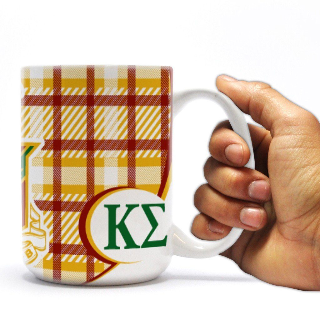 Kappa Sigma Coffee Mug Greek Letters Plaid | VictoryStore ...