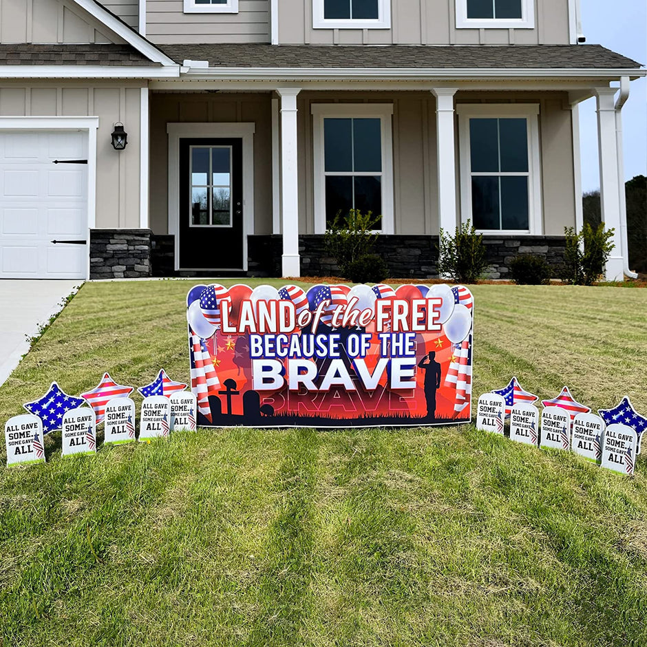 Military & Patriotic Yard Decorations, Banners & Signs | VictoryStore ...