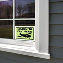 Learn to Fly Here Sign or Sticker | VictoryStore – VictoryStore.com