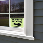 Learn to Fly Here Sign or Sticker | VictoryStore – VictoryStore.com