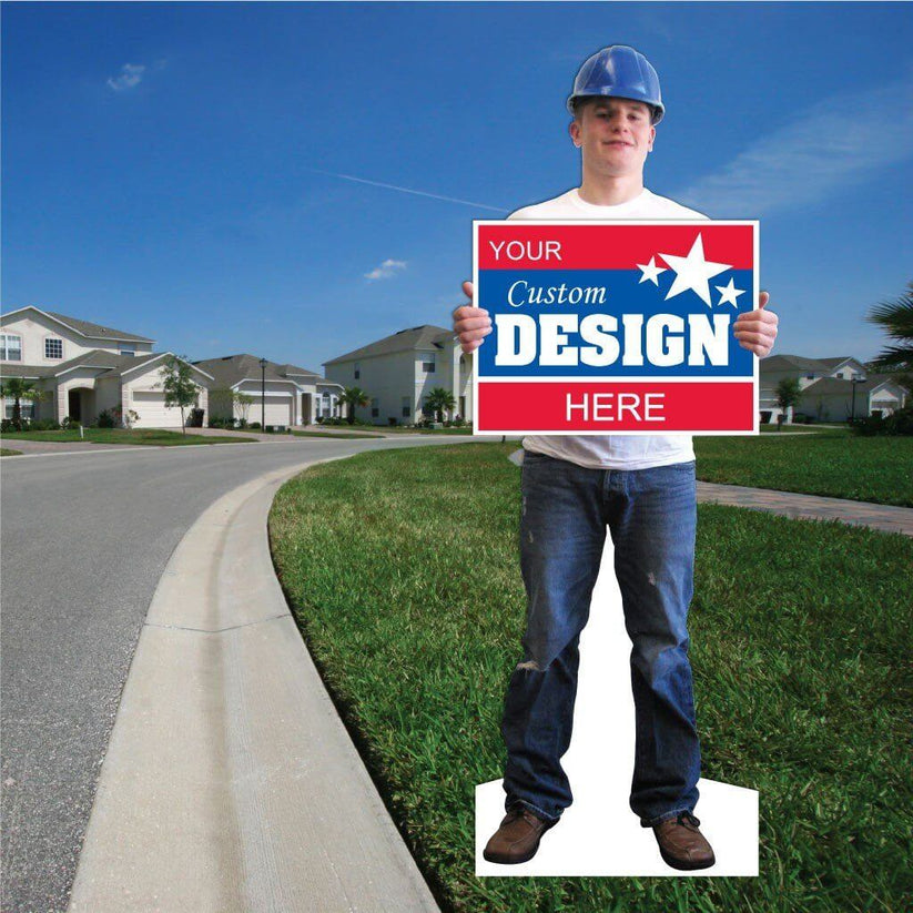 Custom Construction Guy Life Size Stand Up Cutout Victorystore