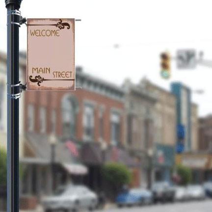 Welcome Main Street 24"x36" Pole Banner | VictoryStore – VictoryStore.com