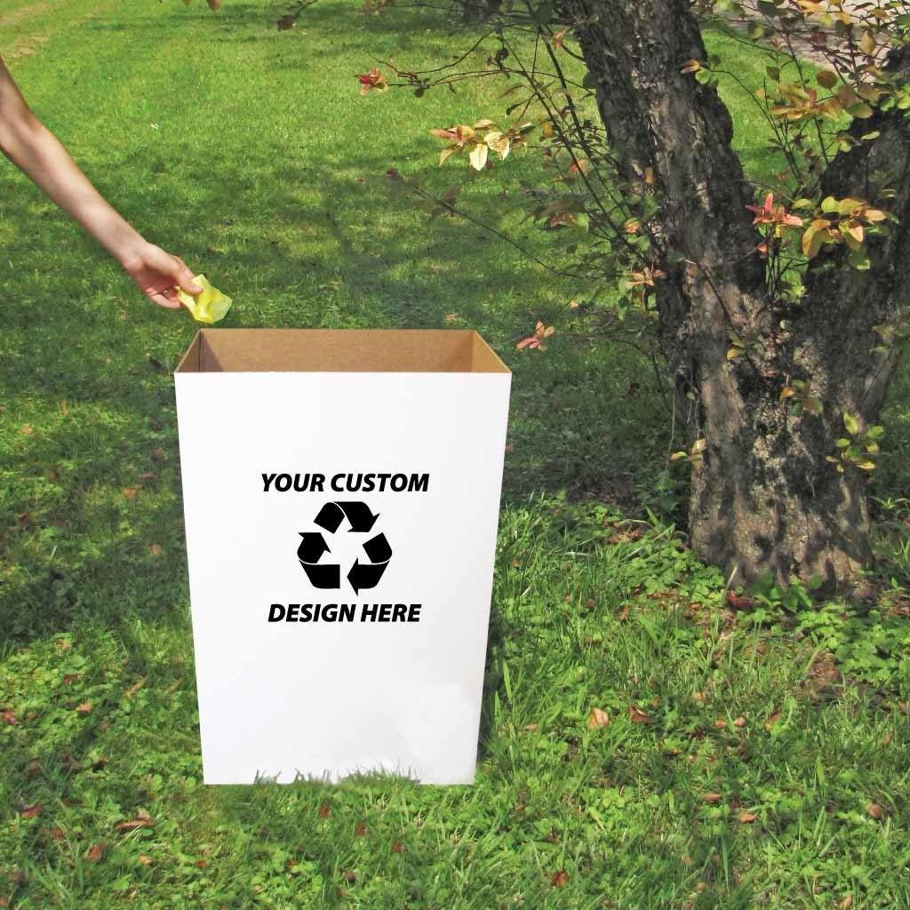 22.3 Gallons - Custom Disposable Cardboard Trash Can - Donation Bin ...